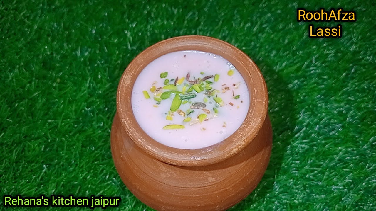 RoohAfza Lassi Recipe | Summer special RoohAfza Lassi Recipe | RoohAfza ...