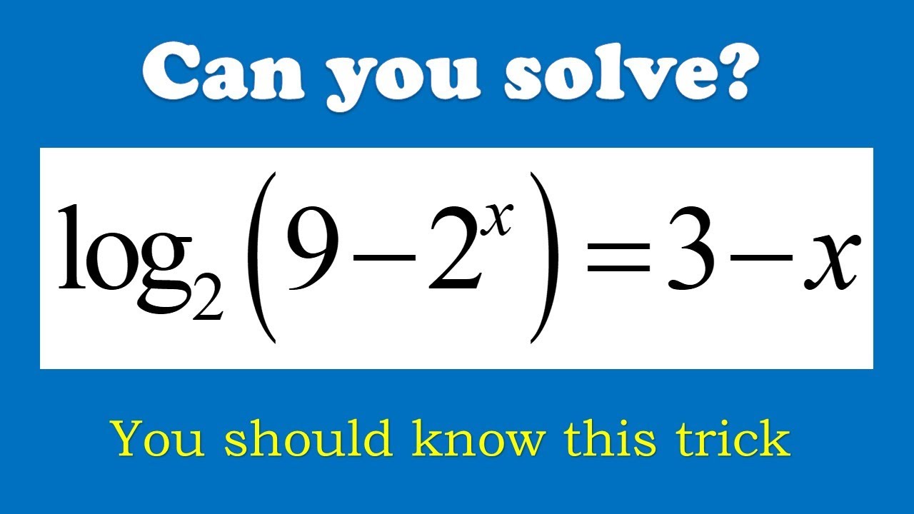 Math Olympiad Problem | Nice Exponential Equation | Math Olympiad Training | EP 33 - YouTube