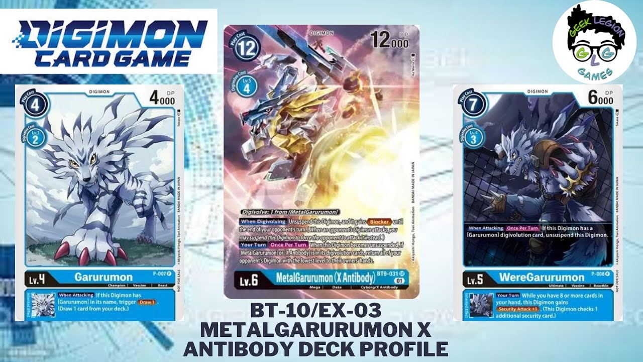 BT-10/EX-03 MetalGarurumon X Antibody Deck Profile - YouTube