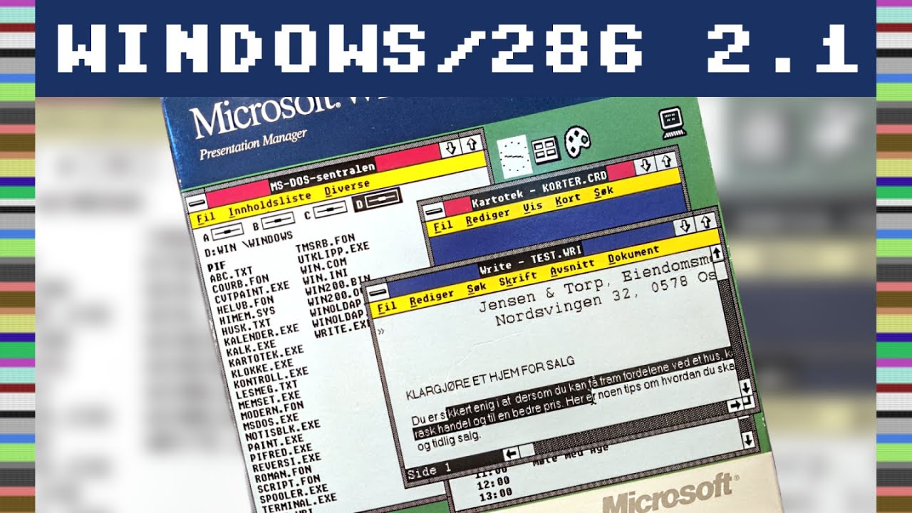 Boxed Microsoft Windows/286 2.1 - YouTube