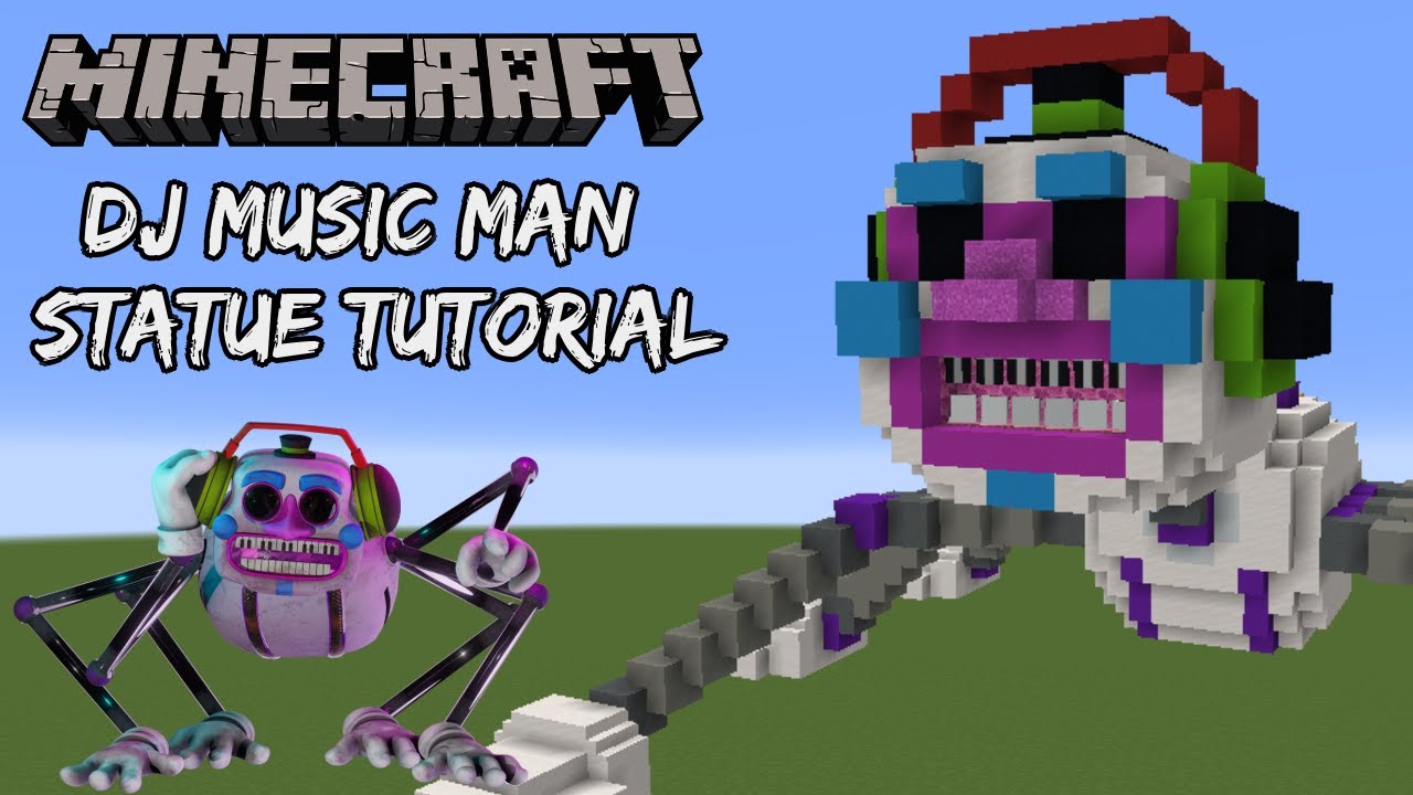 Minecraft Tutorial: DJ Music Man Statue (Five Nights at Freddy's ...