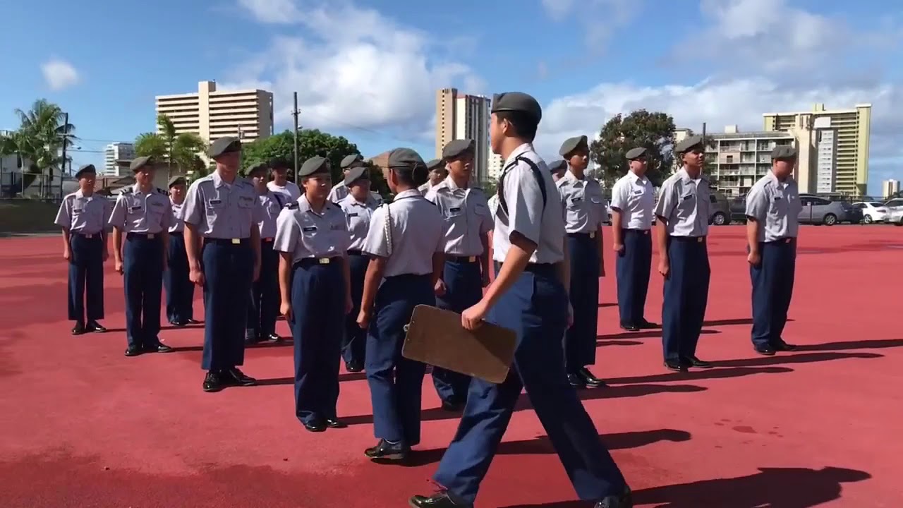 RHS JROTC officer platoon inspection - YouTube