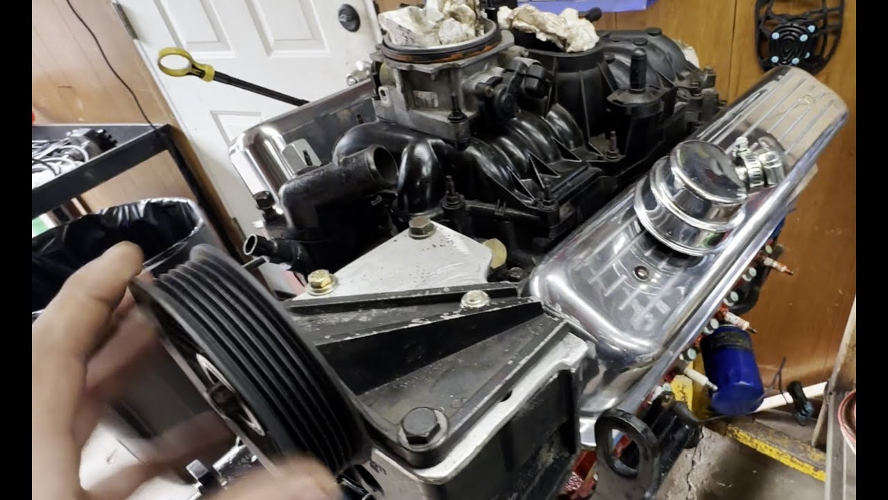 1996 CHEVY K1500 PULLING THE POWER STEERING PUMP PULLY AND BRACKET MODIFICATION - YouTube