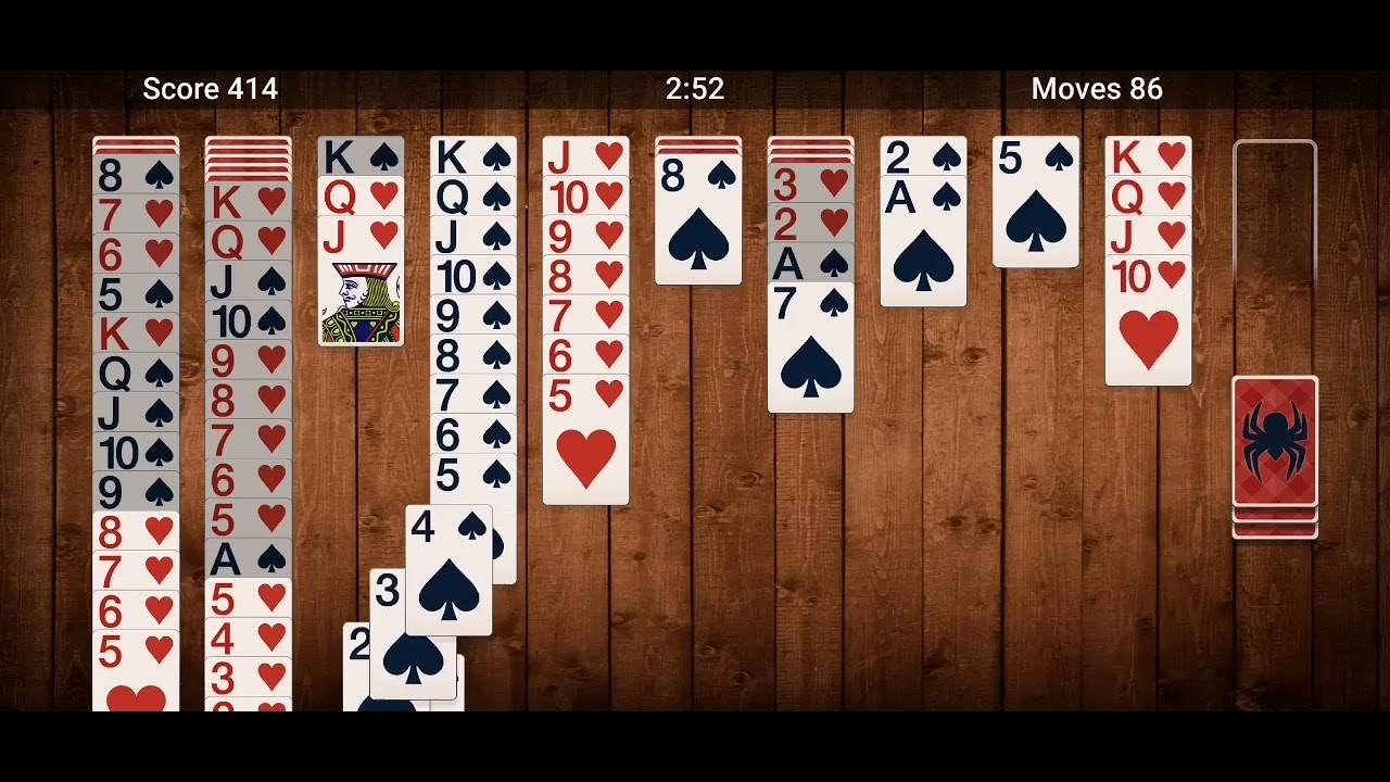 How to play spider solitaire 2 suits mode - YouTube