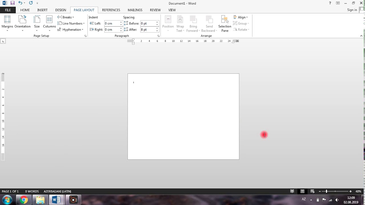 Microsoft Office Word - Page Layout menyusu - YouTube