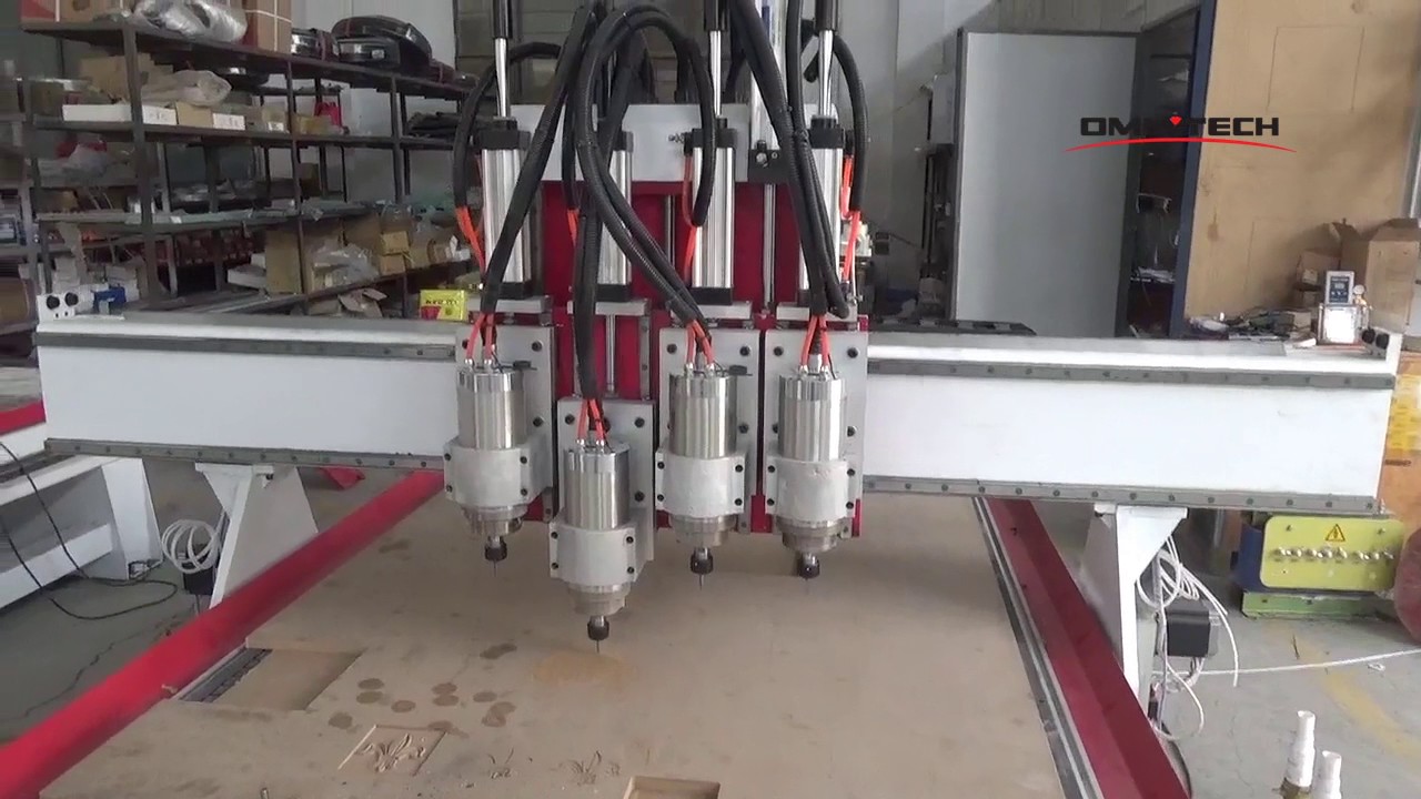 4 spindle with 4 sets different tool - YouTube