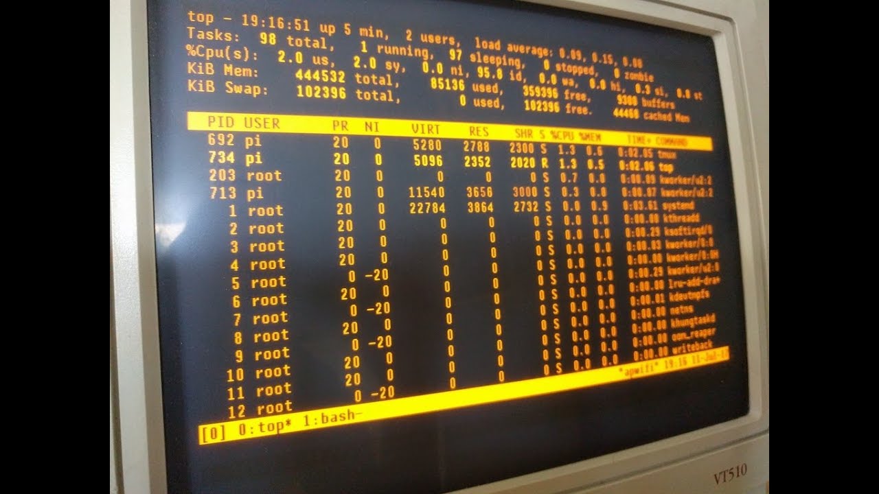 RasperryPi and VT510 - YouTube