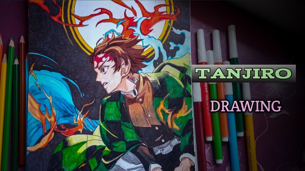How to draw “TANJIRO KAMADO”Drawing(Demon slayer)by beyond art # ...