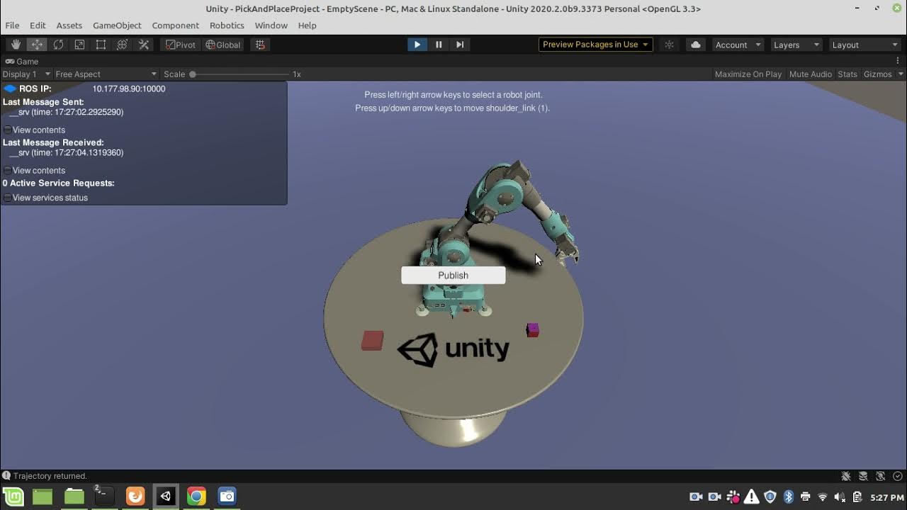 Niryo Robot Simulation using Unity, ROS, C#, and Linux. - YouTube