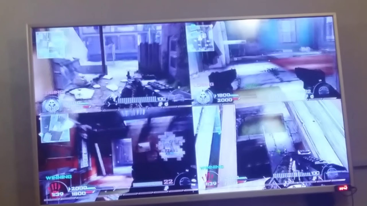 Mw2 4 players split screen - YouTube