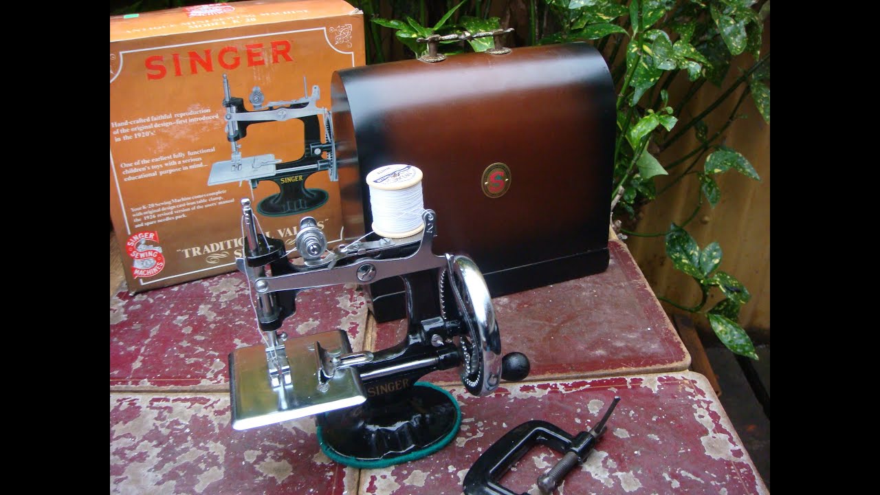 Old Vintage Antique Miniature Child Singer Sewing Machine See Video ...