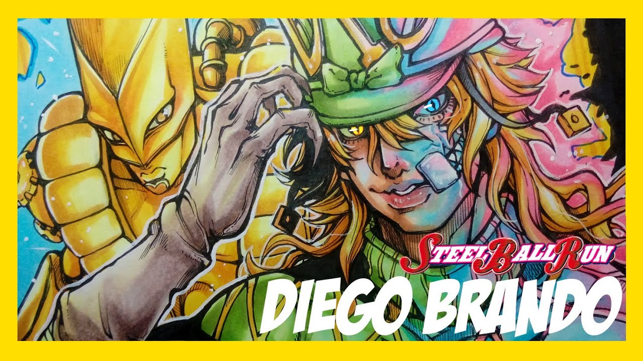 Jojo´s Bizarre Adventure Steel Ball Run - SpeedPaint Diego Brando - YouTube