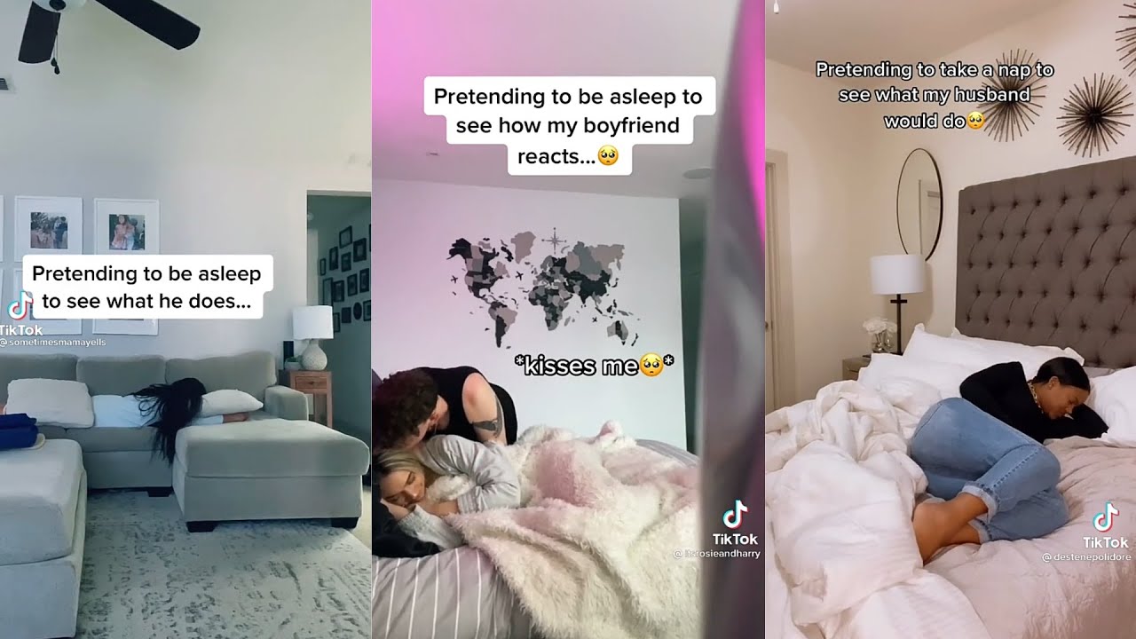Tik Tok Love Romantic Video Compilation 2021- "Pretending to be asleep ...