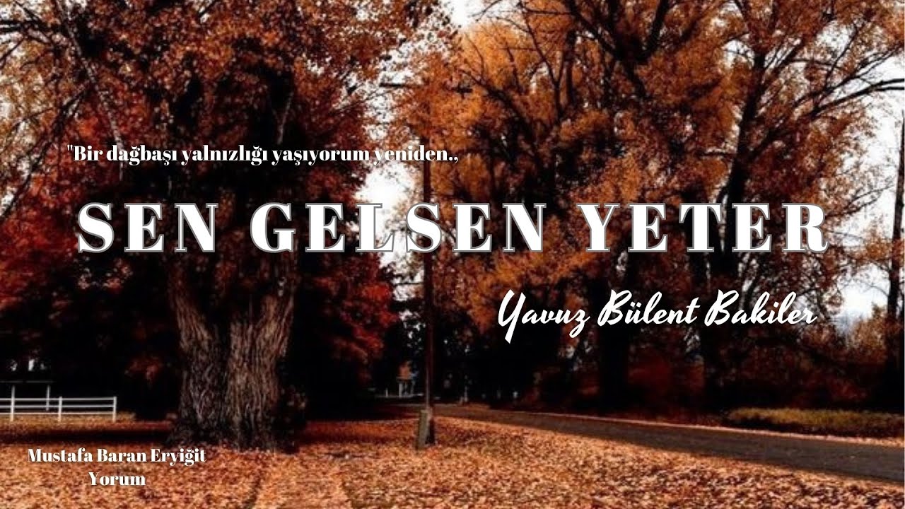 Yavuz Bülent Bakiler | Sen Gelsen Yeter - Şiir - YouTube