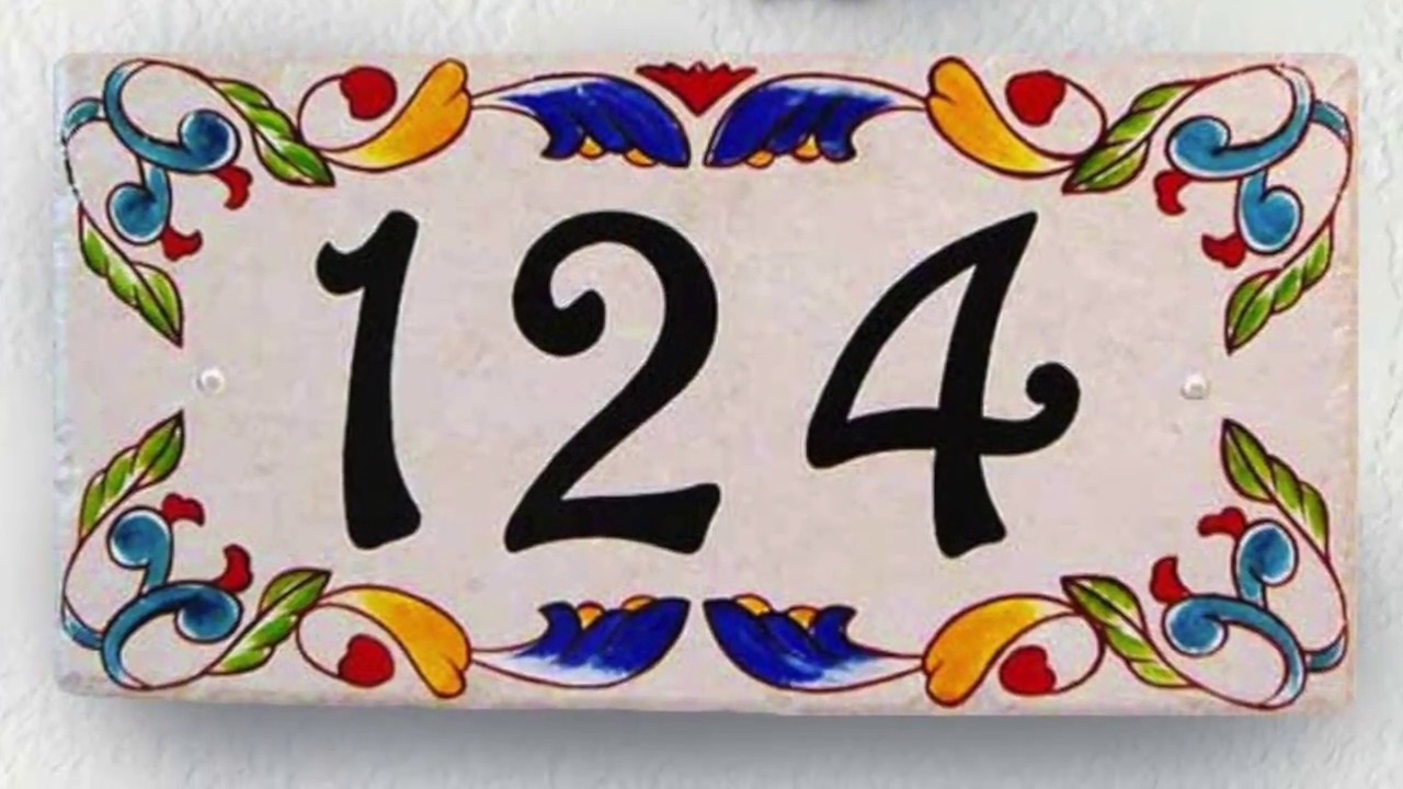 Porcelain hand painted house number plaques - YouTube