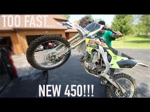KIDS NEW 450 DIRT BIKE!!!! - YouTube