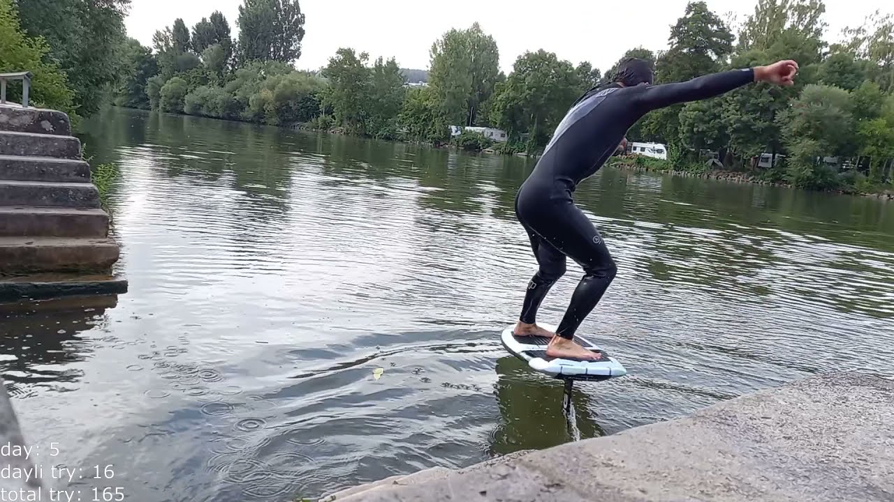 200+ tries of Pump Foil Dockstart Progress - YouTube