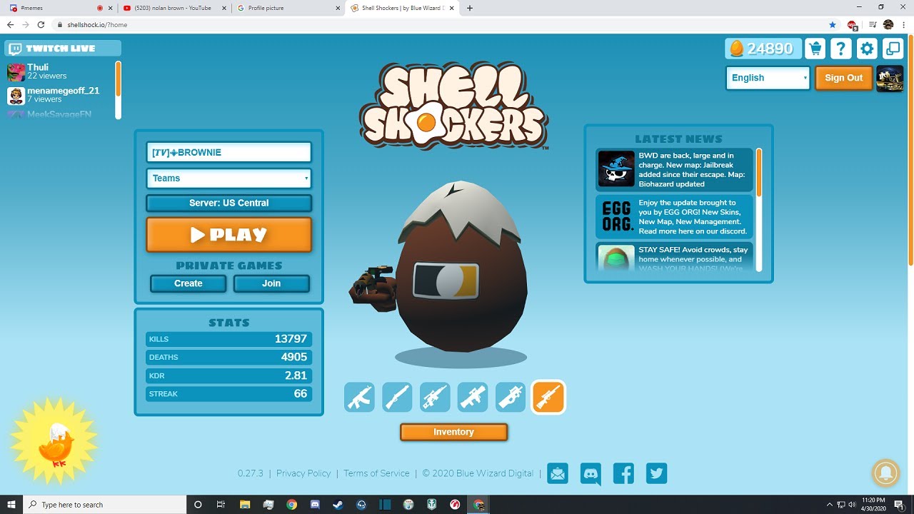 Shell Shockers Trickshot Montage - YouTube