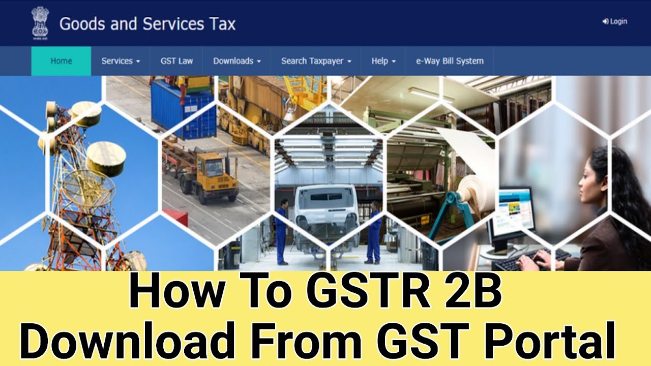 How to gstr 2b download from gst portal - YouTube