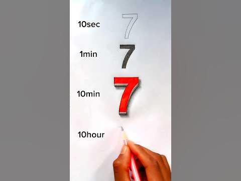 How to draw 7 number in 3d #shorts #art #drawing - YouTube