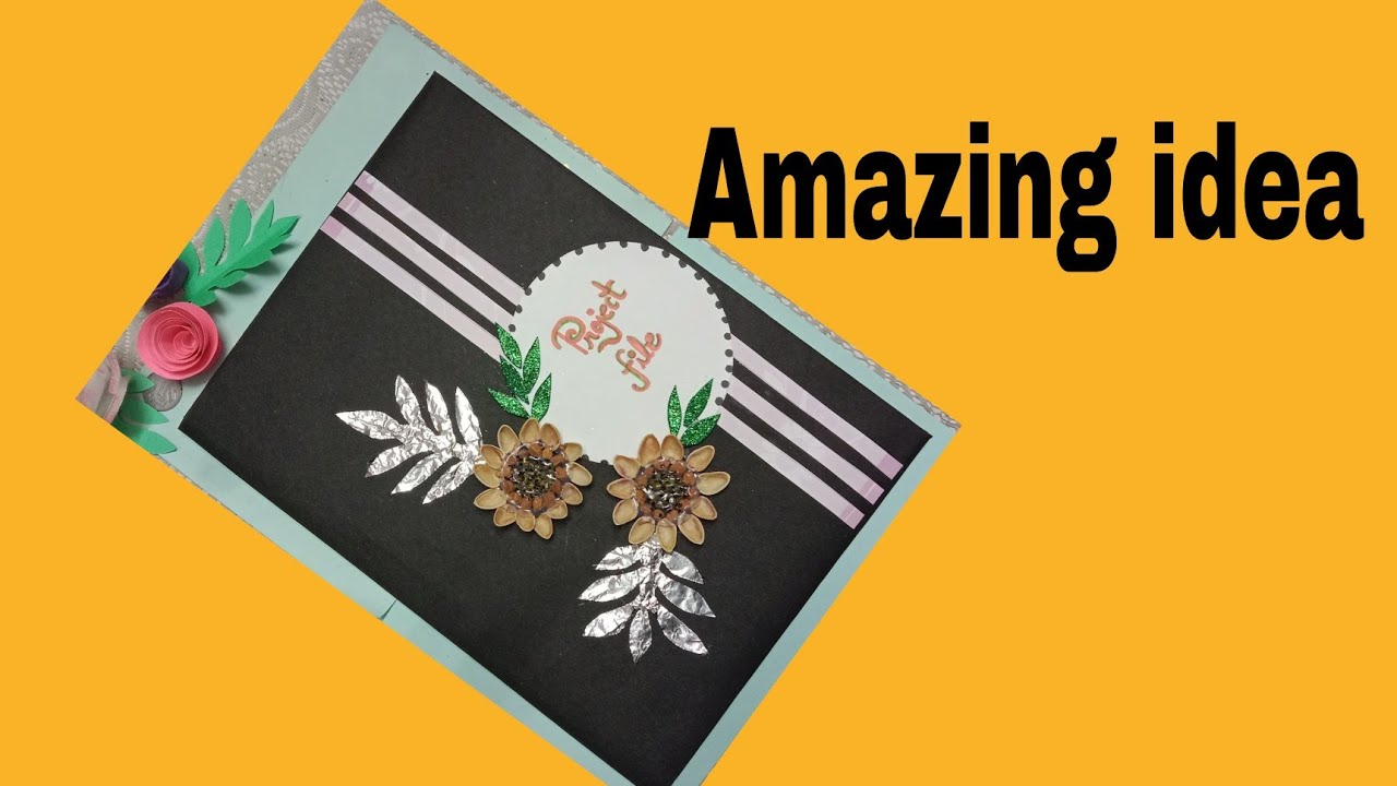 How to decorate front page of project file/Beautiful idea - YouTube