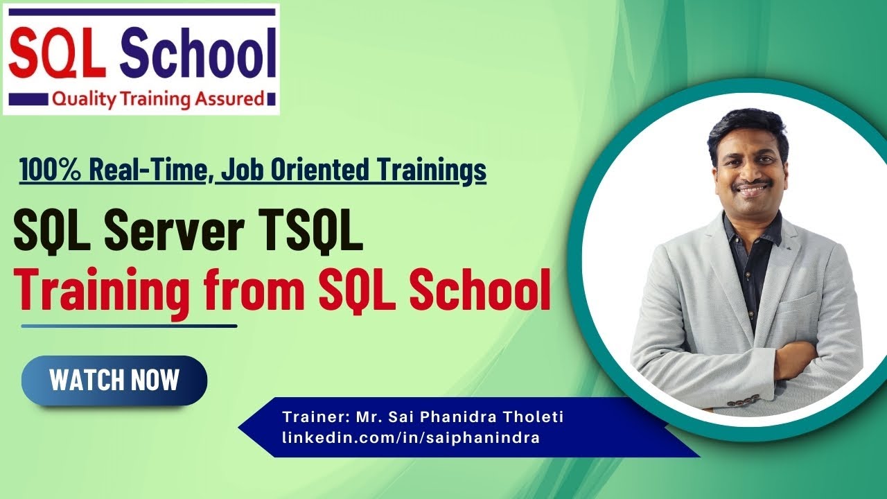Database Introduction And Mssql Training From Sql School I Sql Server I 7376
