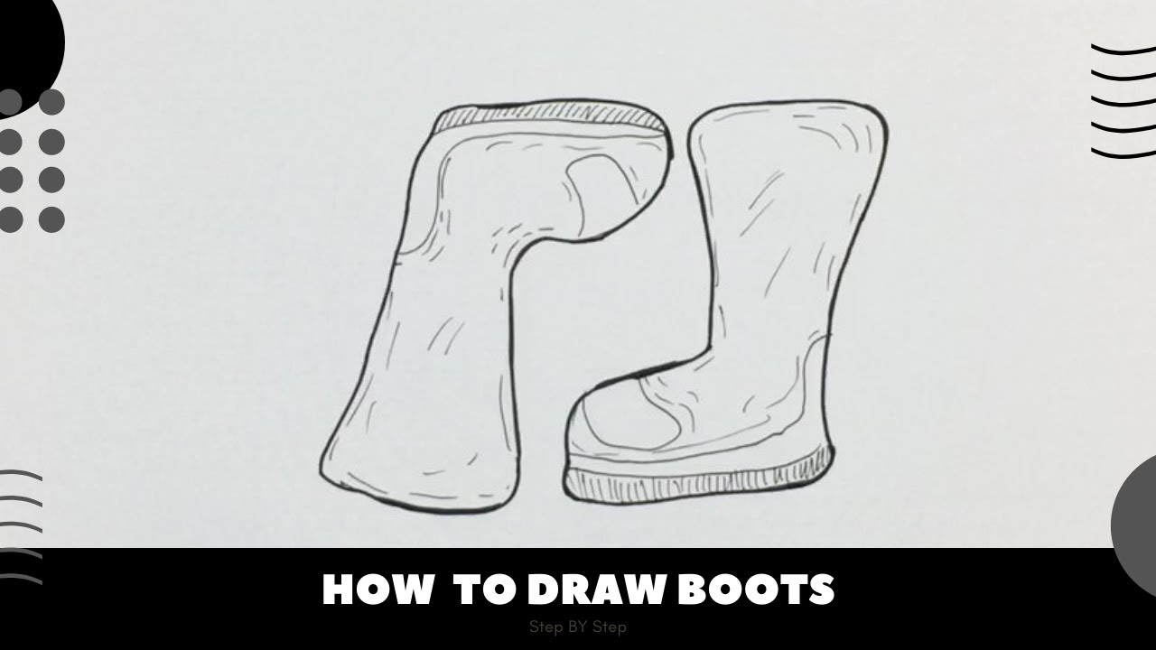 How to Draw Boots Easy - YouTube