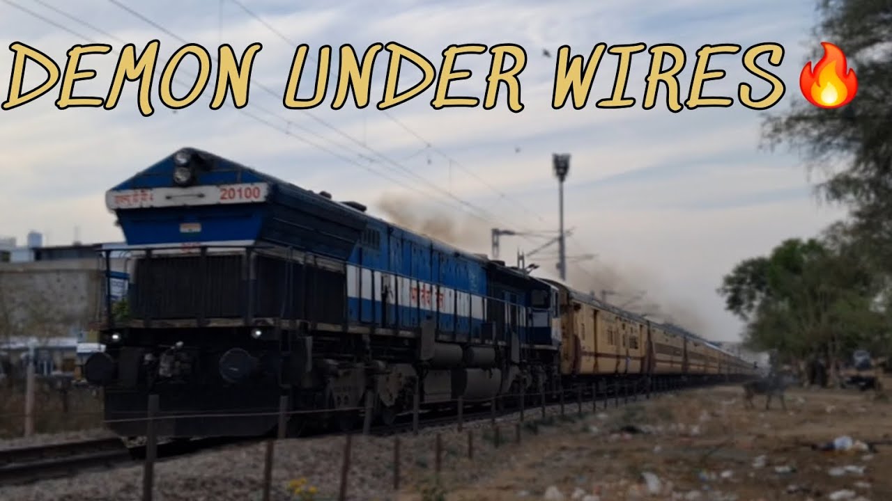 DEMON UNDER WIRES 🔥: Roaring EMD Wdp4 With Jodhpur-Bhopal Express 🔥 ...