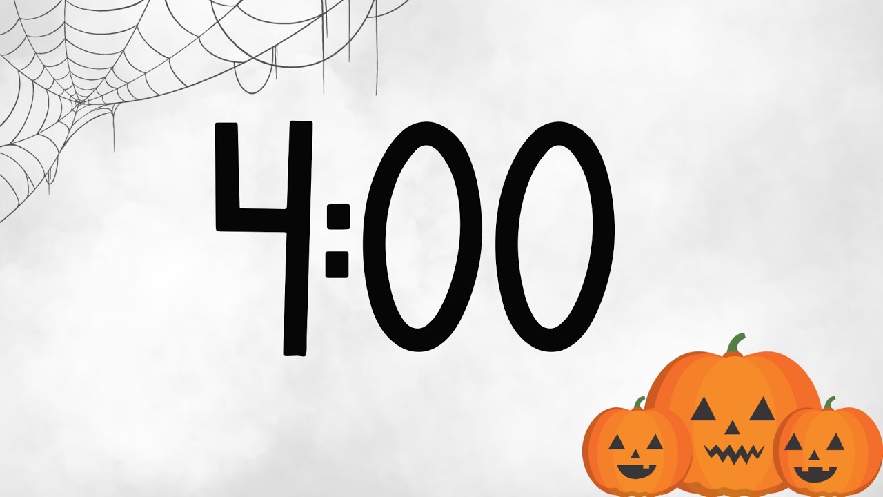 4 Minute Cute Halloween Pumpkin Timer (Spooky Synth Tones at End) - YouTube