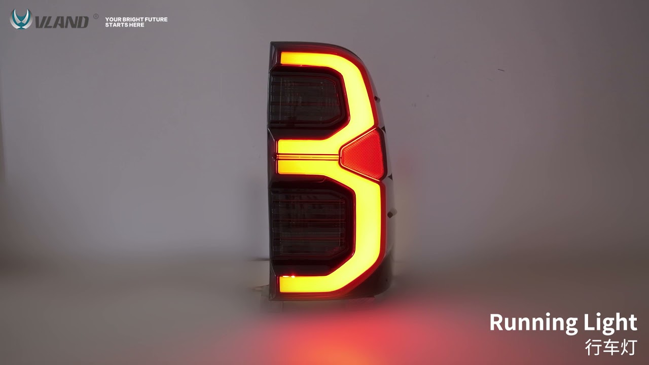 VLAND LED Tail Lights For Toyota Hilux 2015-2020 [Dynamic welcome light ...