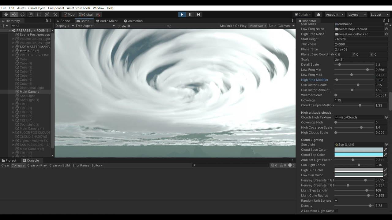 Sky Master ULTIMATE HDRP - Volumetric clouds vortex WIP - YouTube