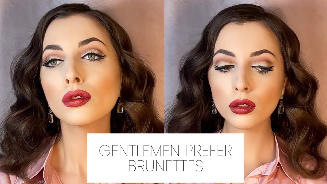 Gentlemen Prefer Brunettes Marilyn Monroe Makeup For Brown Haired Girls Youtube