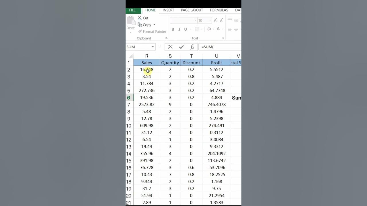 Excel sum formula | Sum formula in excel | Excel tutorial | #excelworld #excel #viral #shorts ...