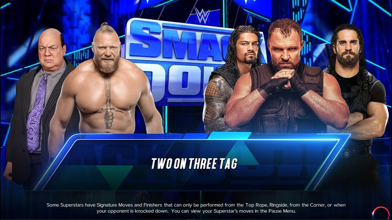 WWE 2K23 Team Brock Resler & Paul Heyman vs Team The Shield Handicap ...