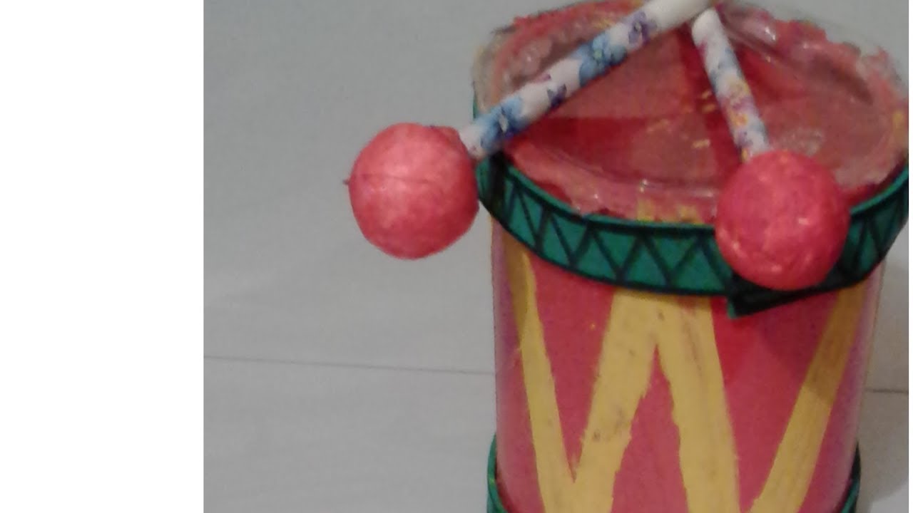 TUTORIAL| TAMBOR EN MATERIAL RECICLADO - YouTube