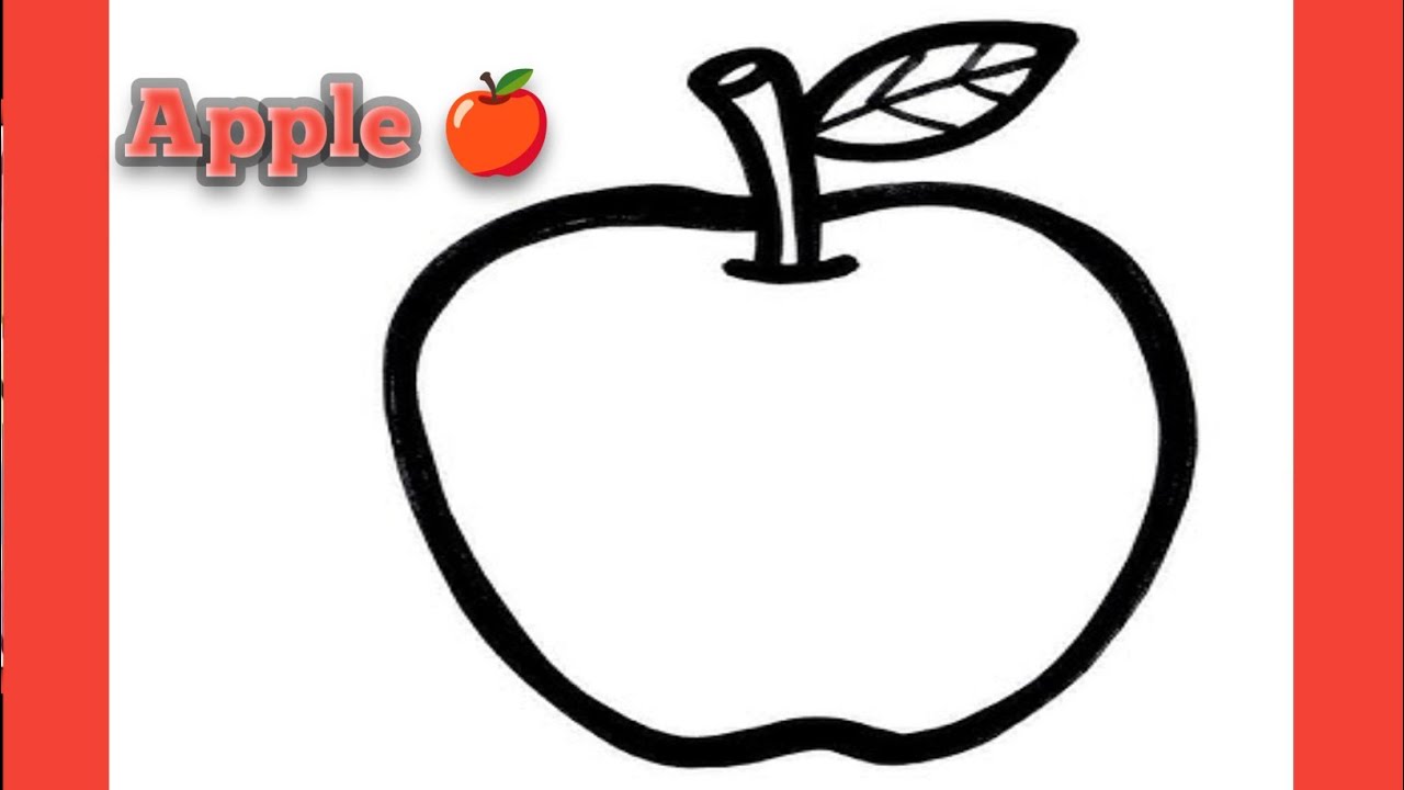 How to draw an Apple Drawing | easy step by step Apple drawing /seb ki ...