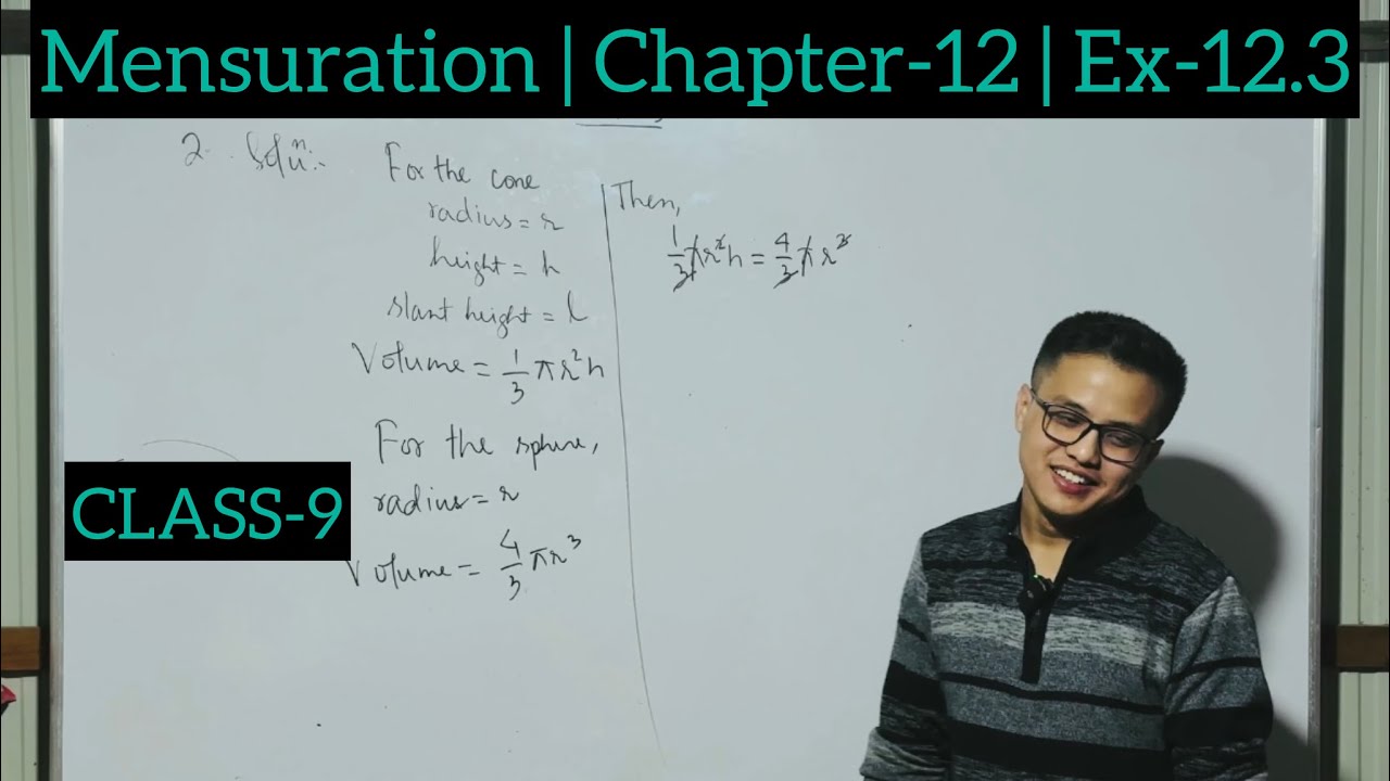 Mensuration | Class-9 | Chapter-12 | Ex-12.3 | Part-4 | BOSEM - YouTube