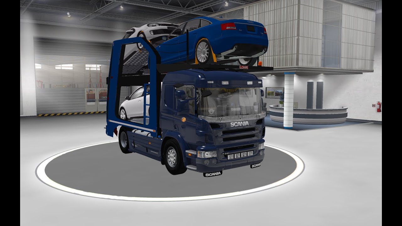 [ETS2 1.36.] Scania P R G Streamline Lohr + ownable trailer - YouTube