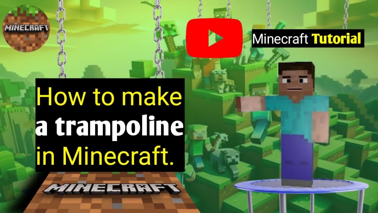 How to make a trampoline in Minecraft. - YouTube