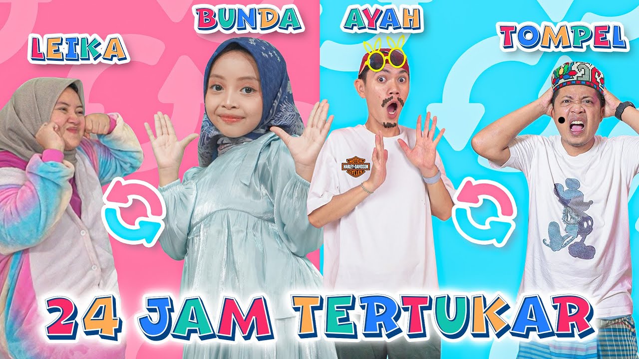 LEIKA & TOMPEL JADI ORANGTUA SEHARI 😱 AYAH BUNDA JADI ANAK SUPER NAKAL ...