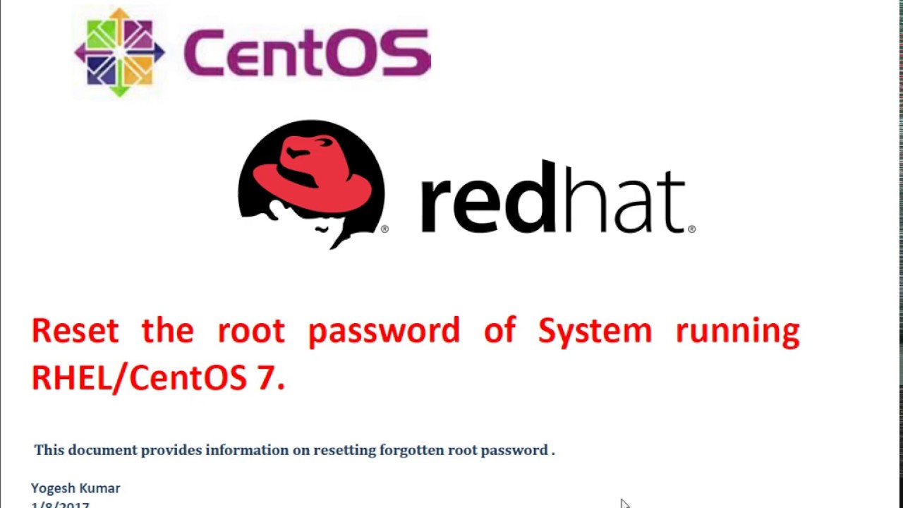 Reset The Root Password Of System Running RHEL CentOS 7 YouTube reset-the-root-password-of-system-running-rhel-centos-7-youtube