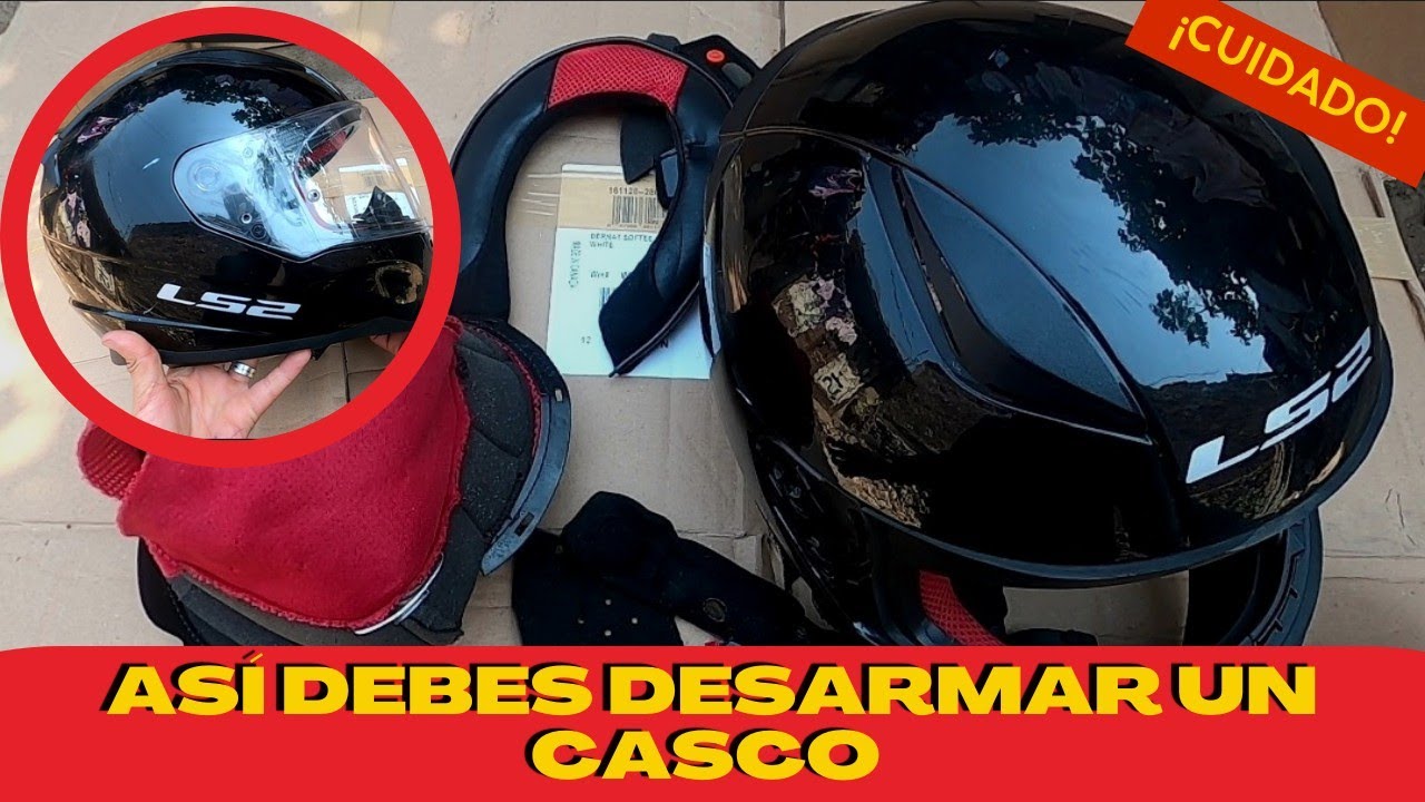 CÓMO DESARMAR CASCO DE MOTO | LS2 RAPID | FÁCIL Y RÁPIDO| TUTORIALES | MASSIOSARE - YouTube