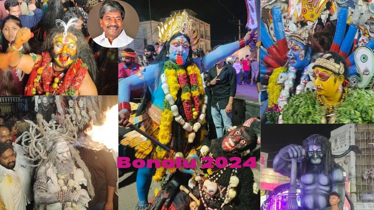 Twin cities bonalu shaan T Padma Rao Goud palaram bandi procession 2024 ...