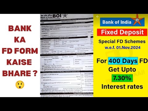 Bank of india ka fd form kaise bhare? | How to fill fd form of Bank of ...