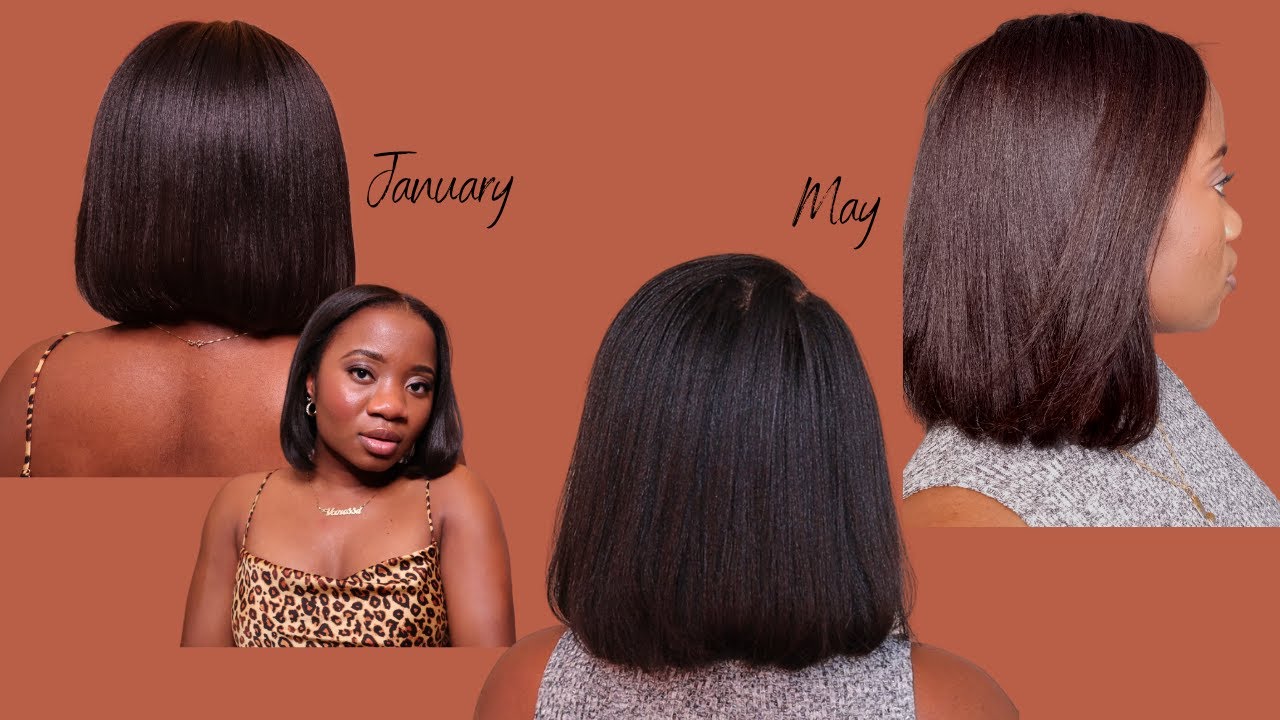 LENGTH UPDATE | MY FIVE MONTHS HAIR GROWTH | ONE WEEK POST RELAXER ...