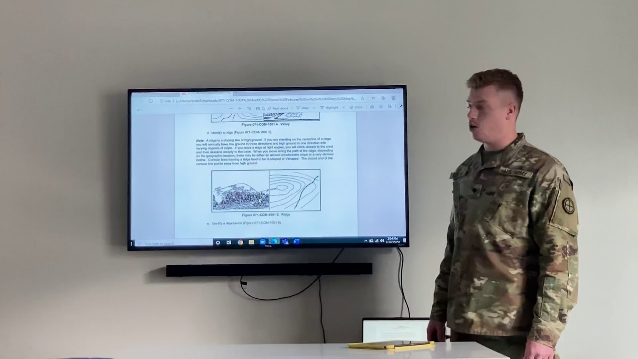 BLC CIT How to Identify Terrain Features on a Military Map - YouTube