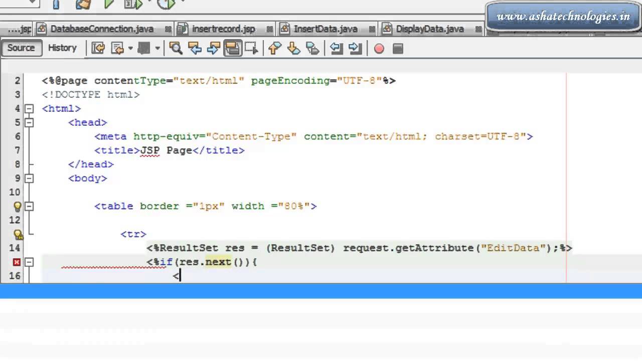 J2EE Tutorial For Beginners Insert Update Edit And Delete Database Record In JSP Servlet With ...