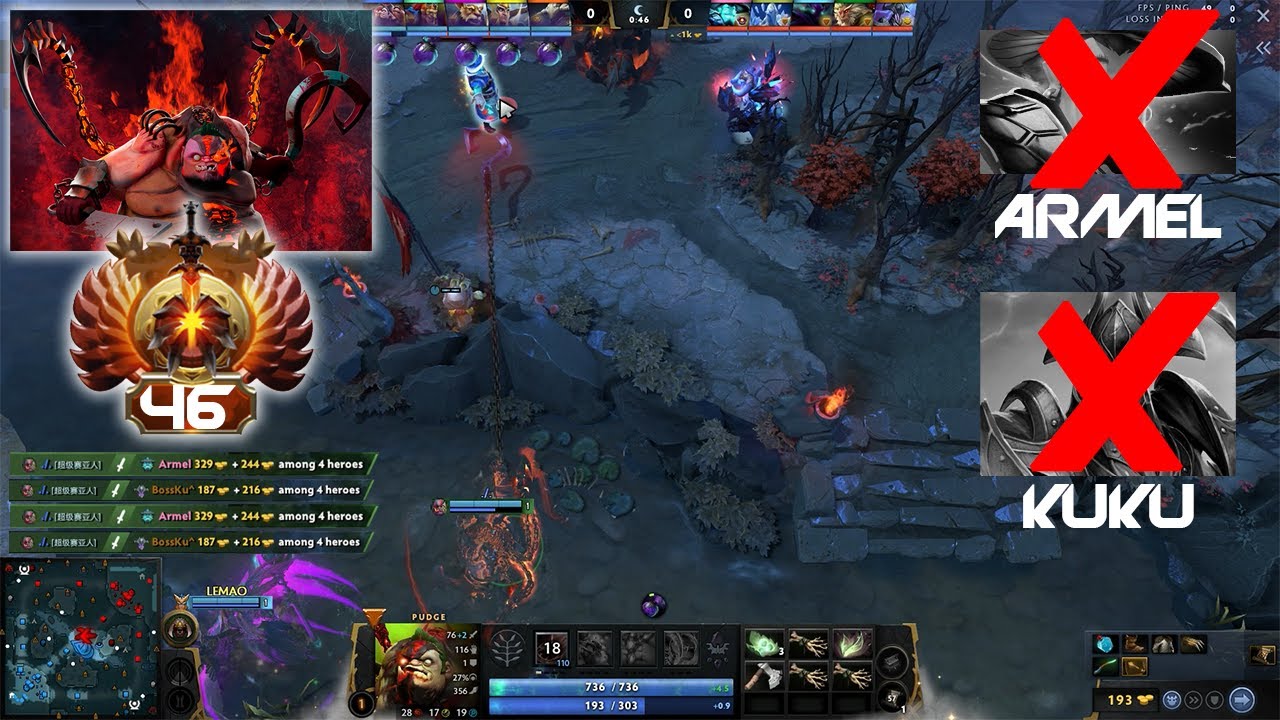 Mid Lane RANK #46 Butchers Armel & Kuku with PUDGE ft. Fly SVEN ...