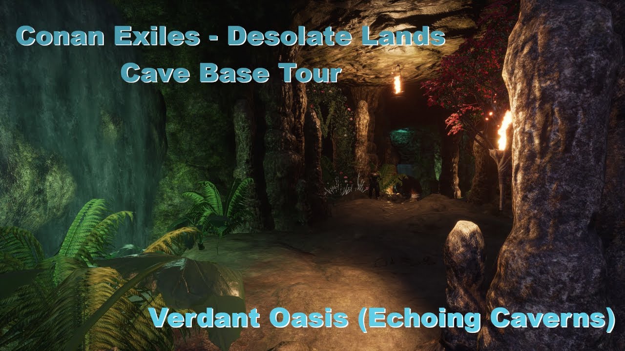 Conan Exiles - Desolate Lands Cave Base Tour - YouTube
