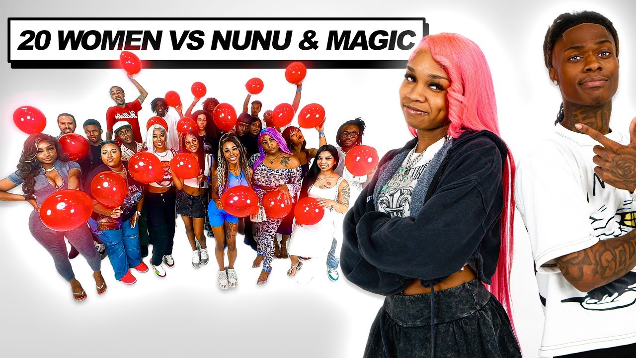 20 WOMEN VS 2 INFLUENCERS: MAGIC & NUNU - YouTube